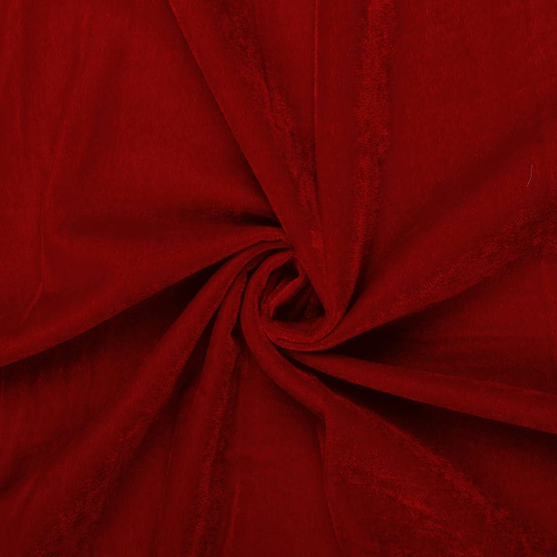 Premium Red Plain Dyed Velvet Fabric – Fabmyntra