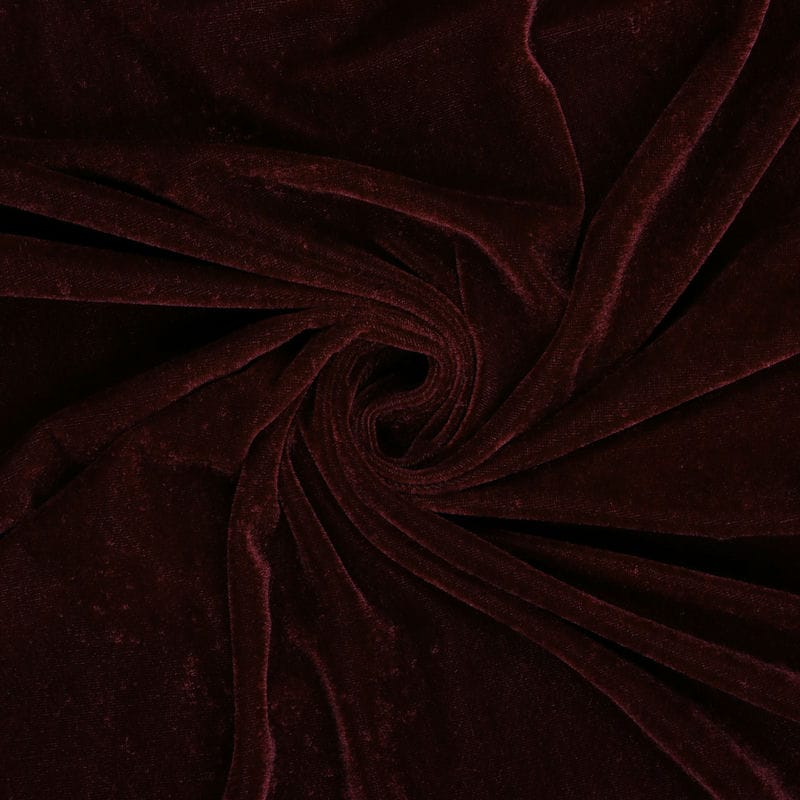 Dark Maroon Plain Dyed Velvet Fabric – Fabmyntra